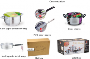 Make color box for your cookware, print your logo on the packaging