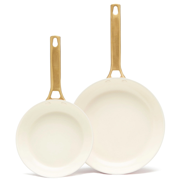 10 piece blush pink ceramic nonstick cookware